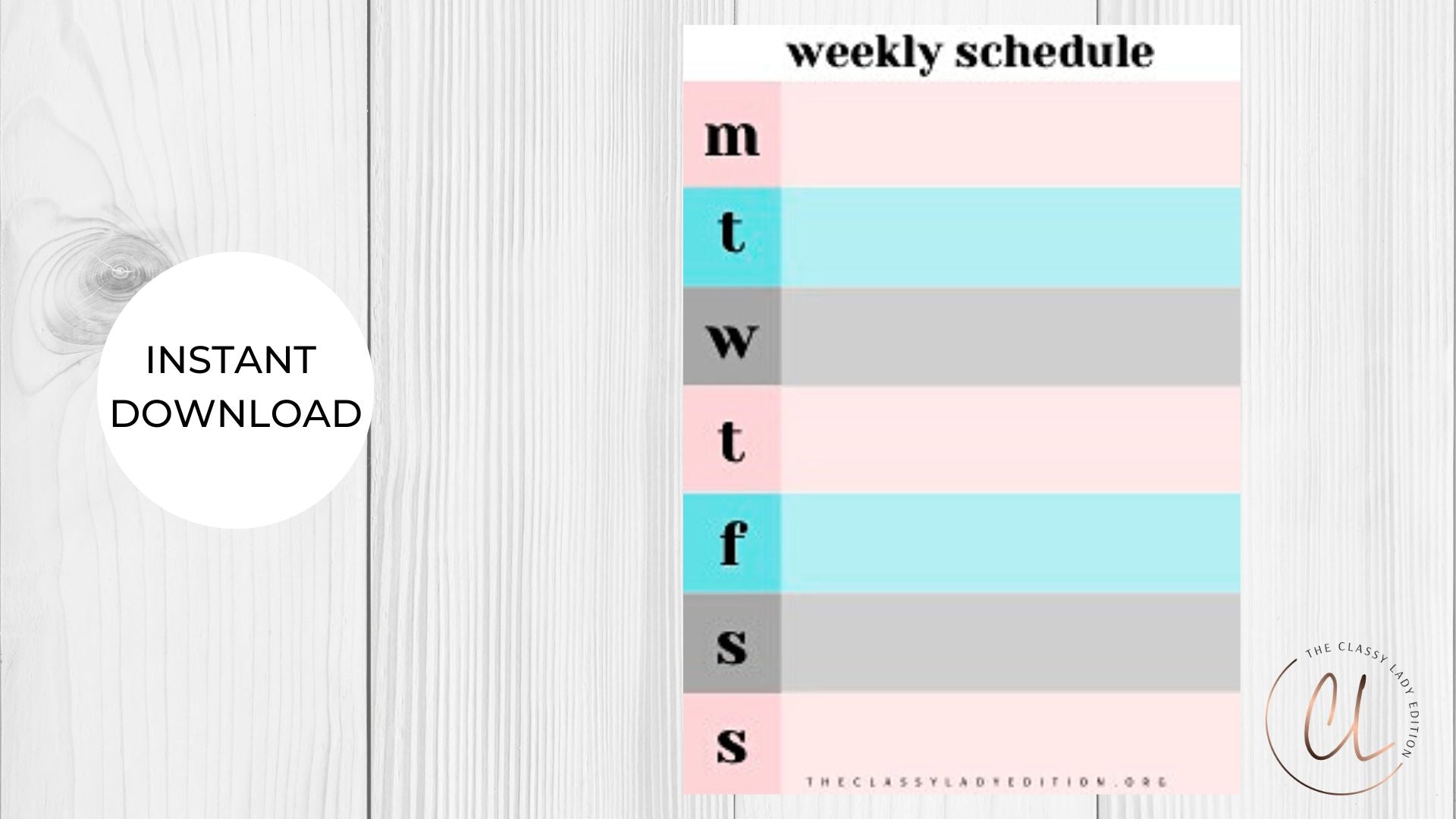 Elegant Weekly Planner – The Classy Lady Edition